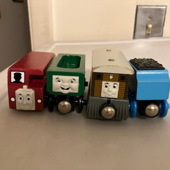 Thomas & Friends | Toys | Thomas Friends Four Wooden Trains | Poshmark